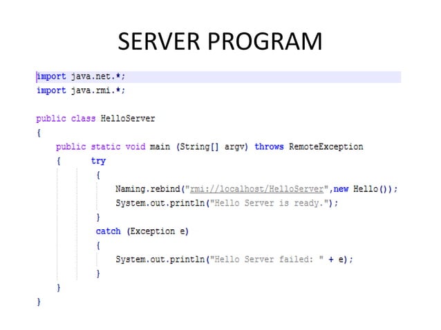 Rmi architecture | PPTX | Programming Languages | Computing