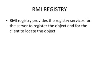 Rmi architecture | PPTX