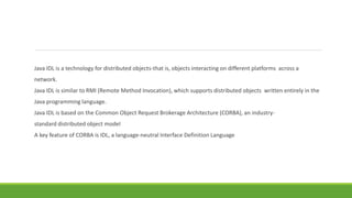 Rmi, corba and java beans | PPTX