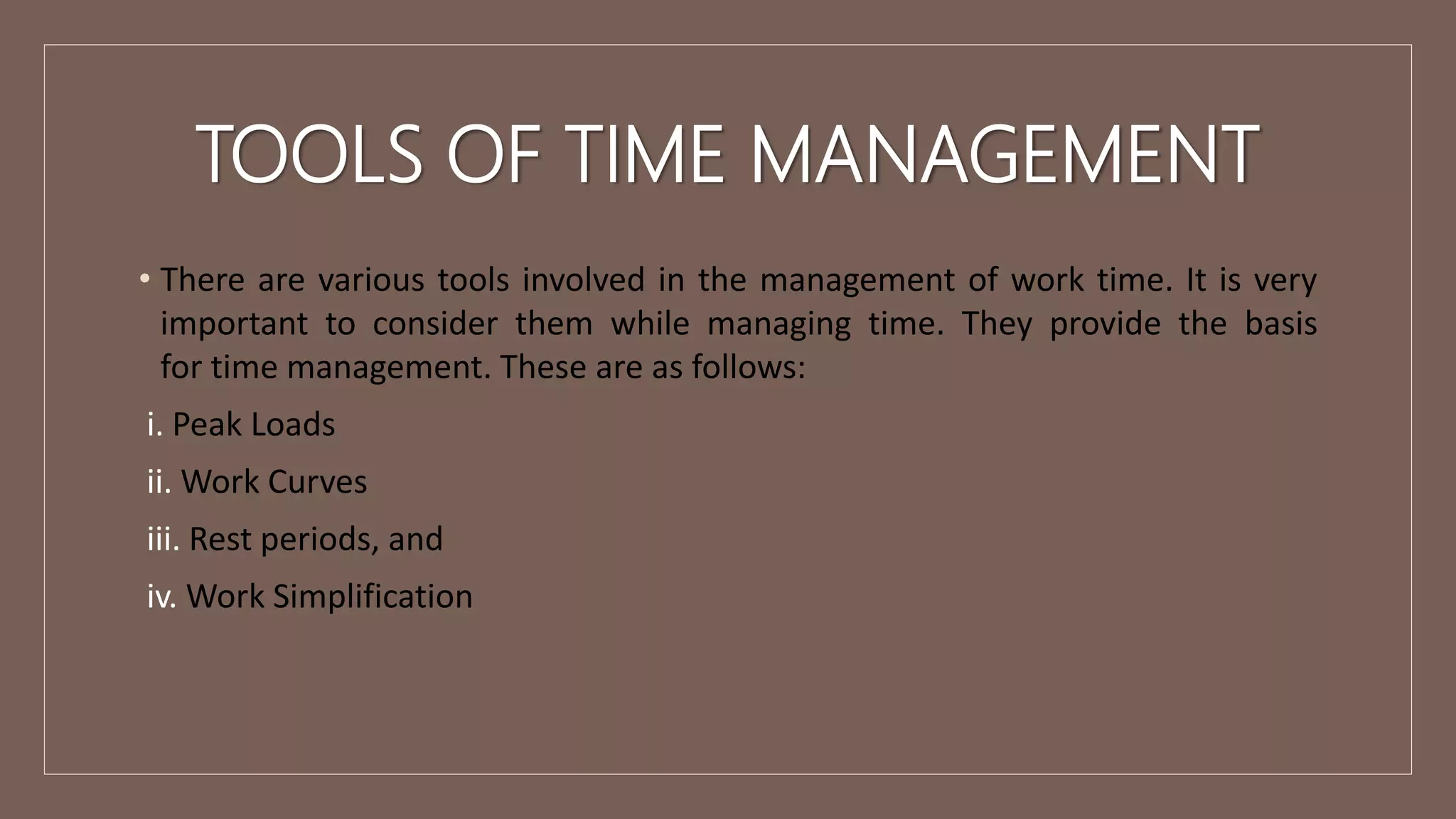 Tools of Time Management | PPTX