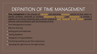 Tools of Time Management | PPTX