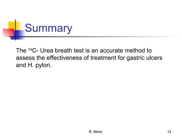 C14 urea breath test | PPT