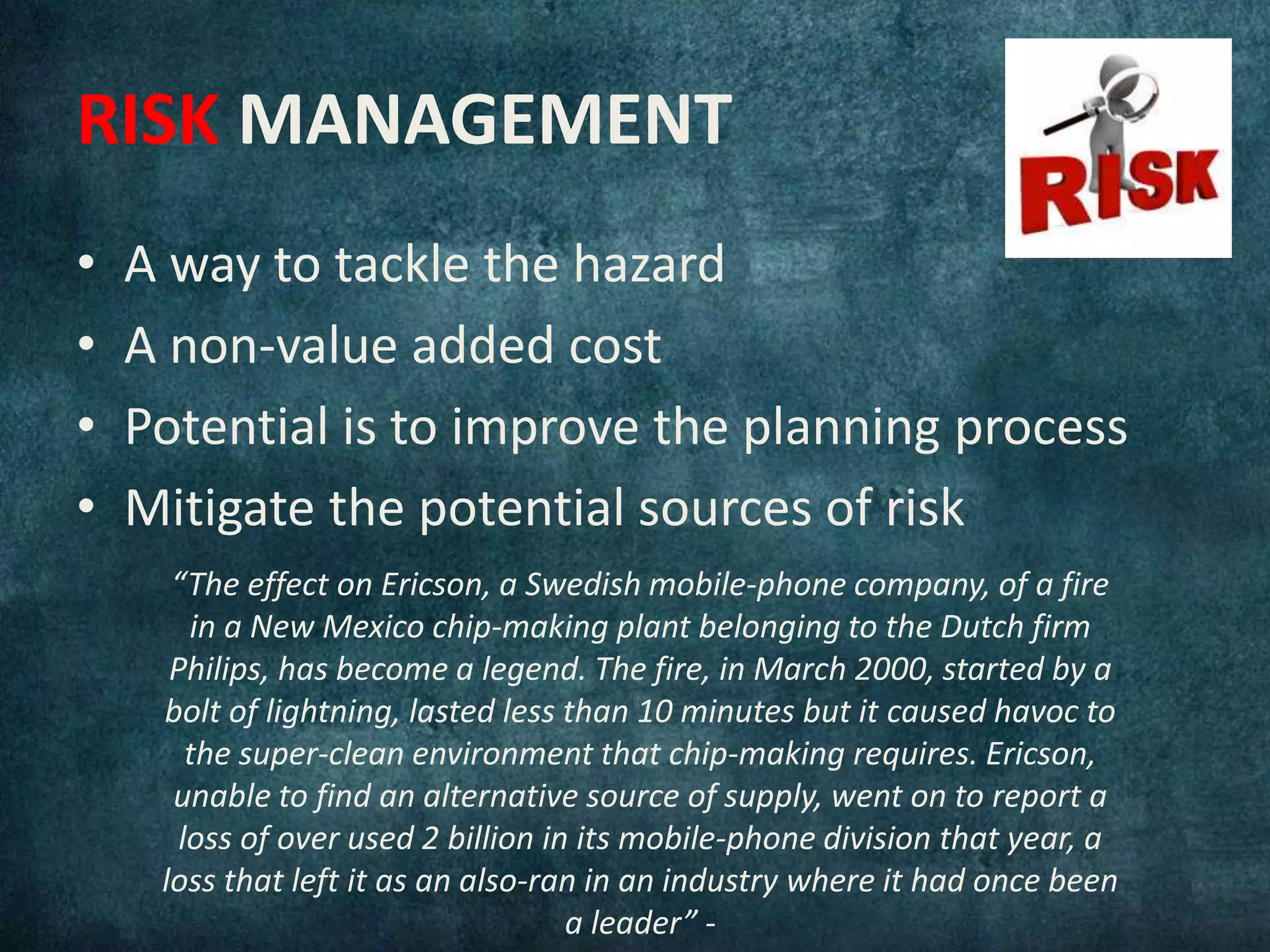 Risk Management in logistics | PPTX