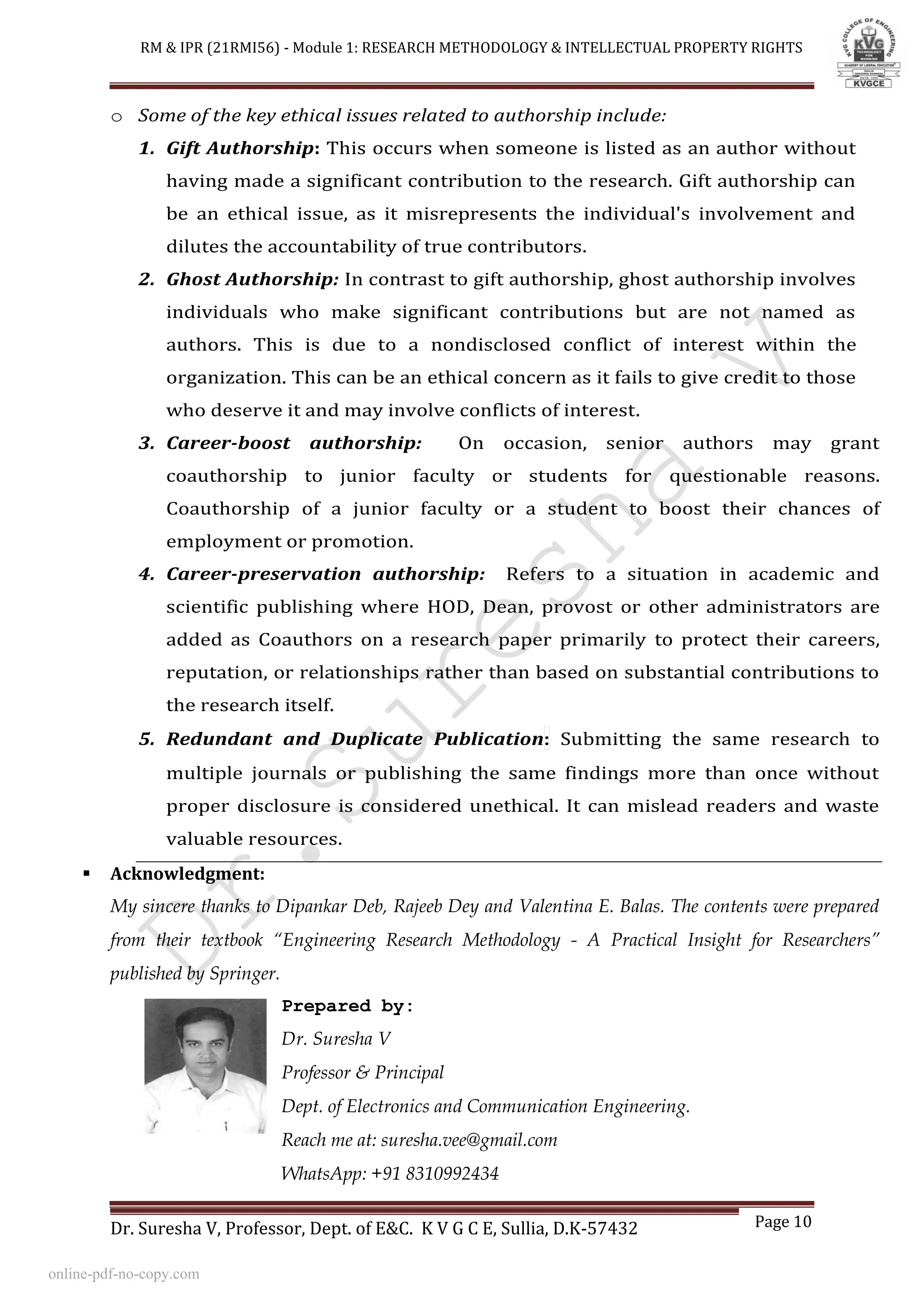 RM&IPR-21RMI56 - Module 1- by Dr. Suresha Vdf | PDF