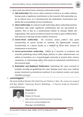 RM&IPR-21RMI56 - Module 1- by Dr. Suresha Vdf | PDF