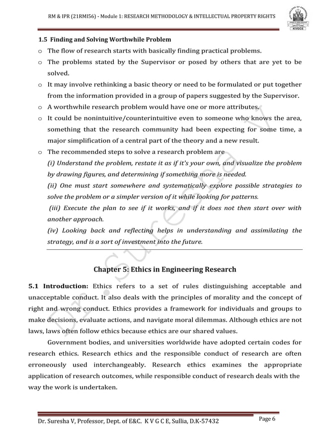 RM&IPR-21RMI56 - Module 1- by Dr. Suresha Vdf | PDF | Science