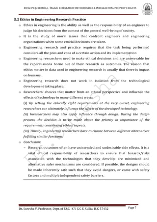 RM&IPR-21RMI56 - Module 1- by Dr. Suresha Vdf | PDF
