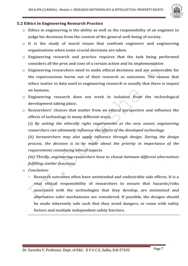 RM&IPR-21RMI56 - Module 1- by Dr. Suresha Vdf | PDF | Science