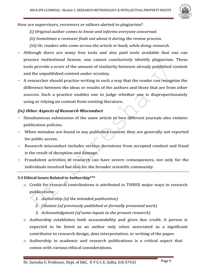 RM&IPR-21RMI56 - Module 1- by Dr. Suresha Vdf | PDF | Science