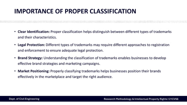 Understanding Trade marks-Designation, Classification & Registration | PDF