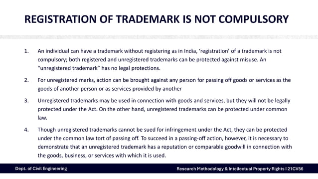 Understanding Trade marks-Designation, Classification & Registration | PDF