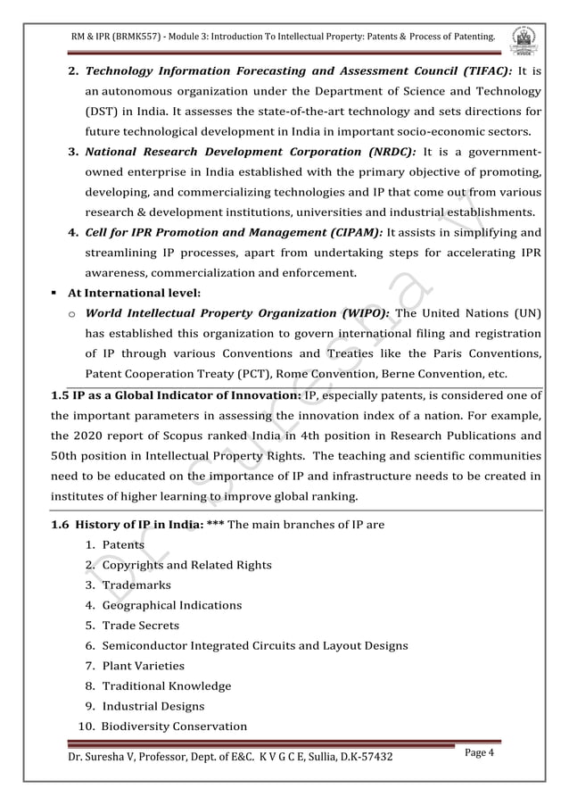RM & IPR-BRMK557- Module 3-final by Dr.Suresha V.pdf | Industrial Property | Real Estate