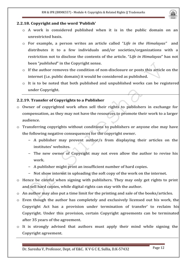RM & IPR-BRMK557- Module 4-Final by Dr.Suresha V.pdf | Law
