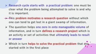 RM & IPR Module1 PPT by Prof. Manjula K, Assistant Professor, Dept. of ...