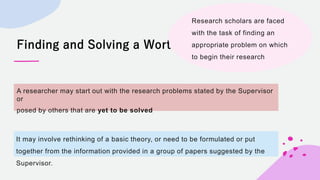 RM & IPR Module1 PPT by Prof. Manjula K, Assistant Professor, Dept. of ...