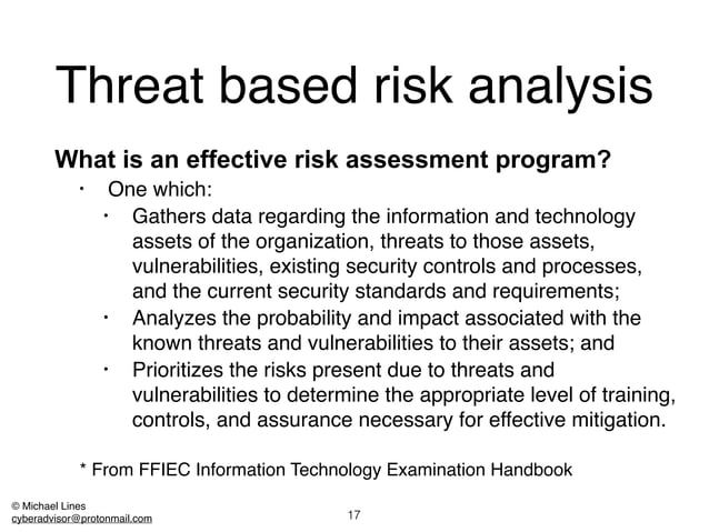 Threat Based Risk Assessment | PDF