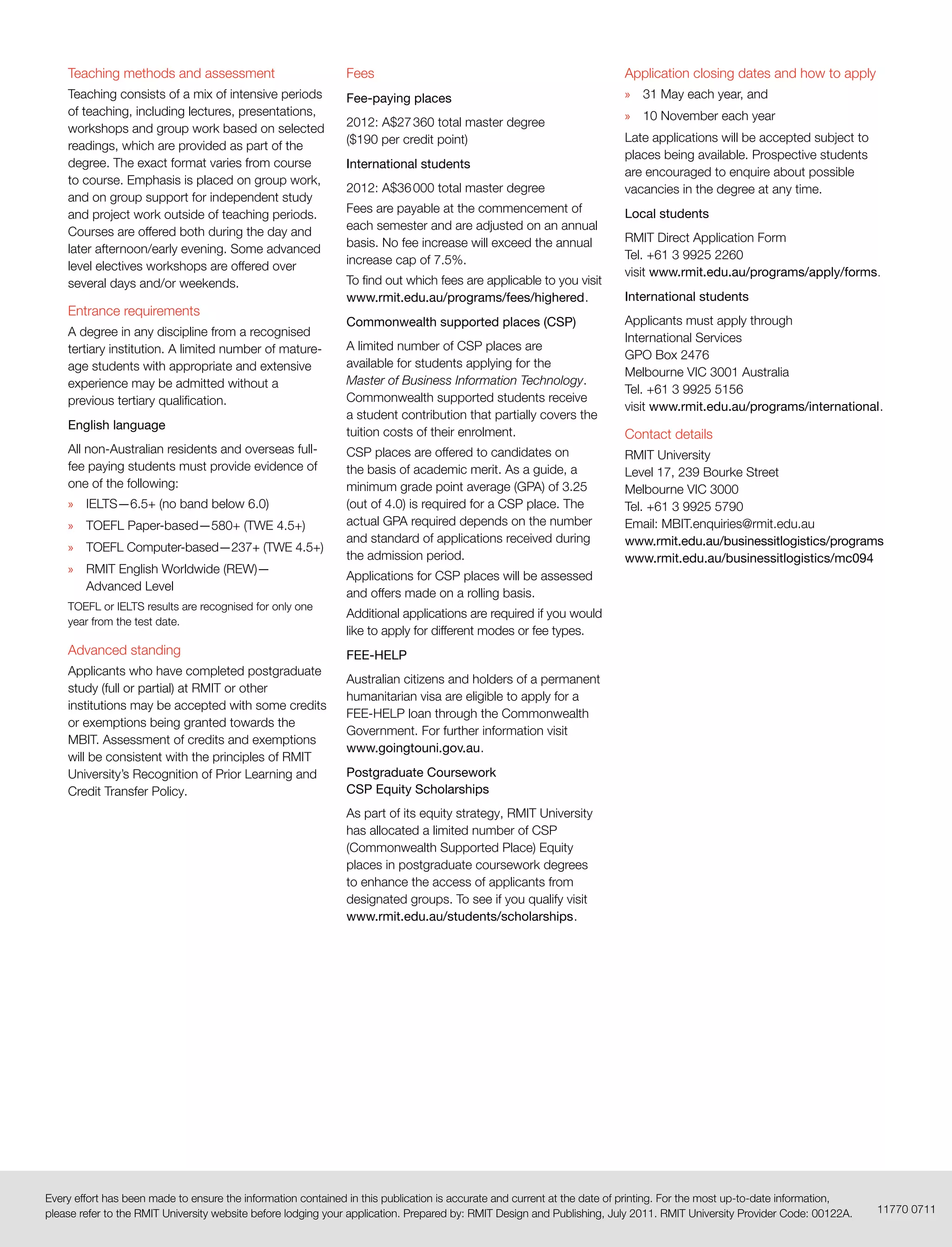 Rmit course | PDF