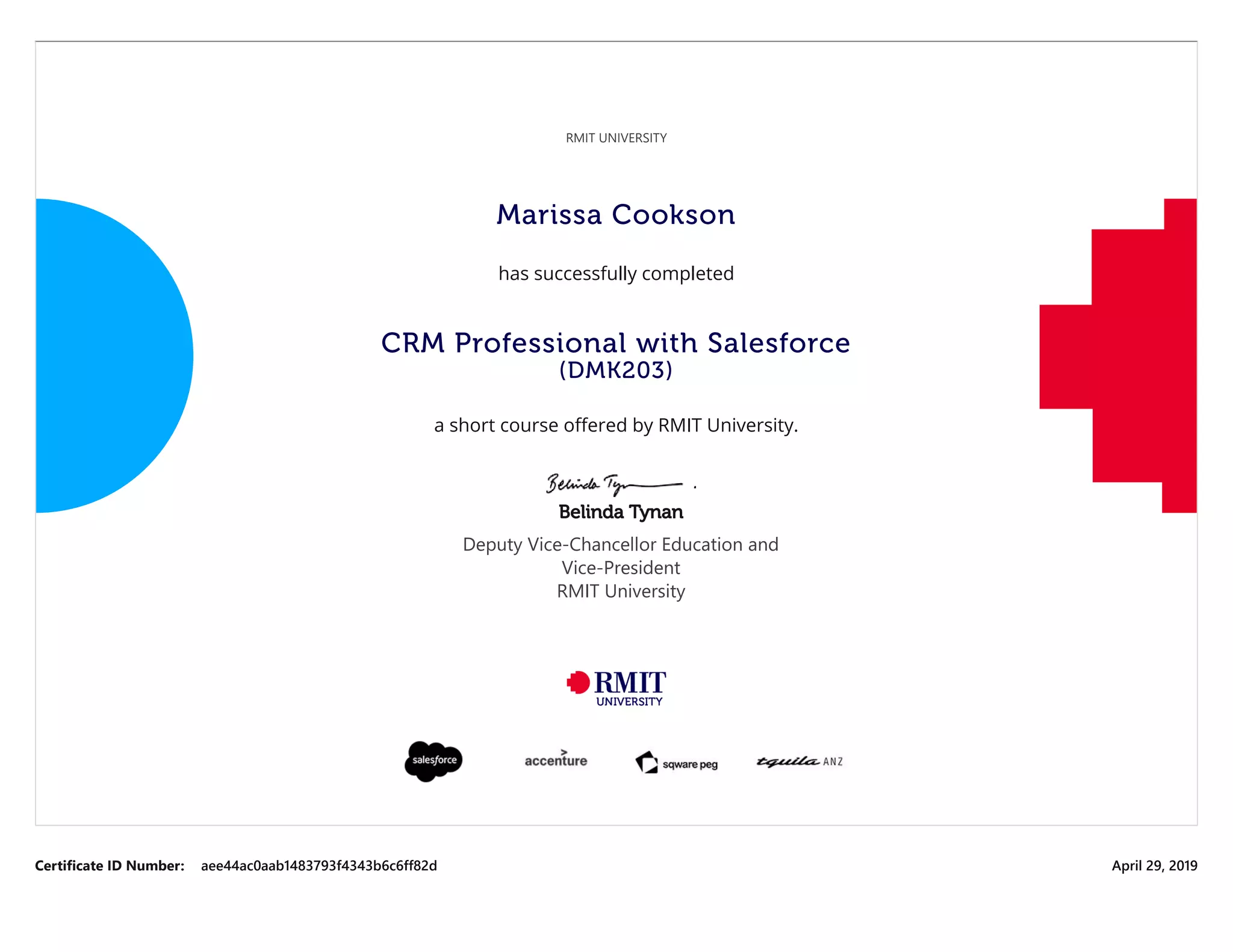 CRM Professional with Salesforce (RMIT) | PPT
