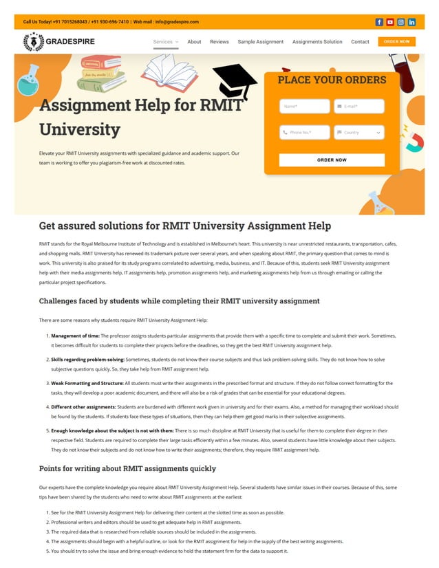 High-Quality RMIT Online Assignment Help | Achieve Success with Gradespire | PDF