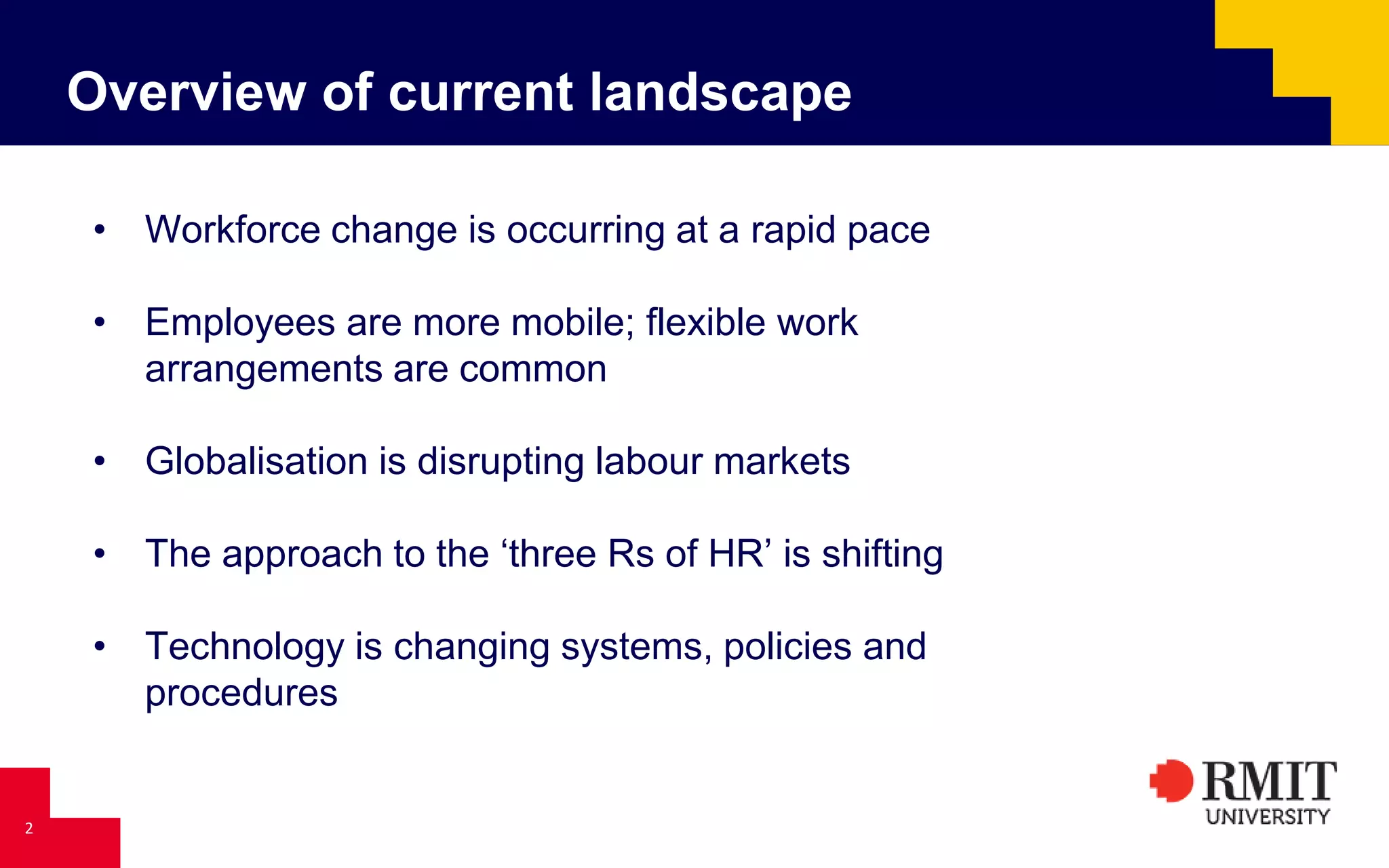 Disruption in HR: key trends impacting the future workplace | PPTX