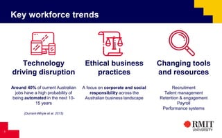 Disruption in HR: key trends impacting the future workplace | PPT