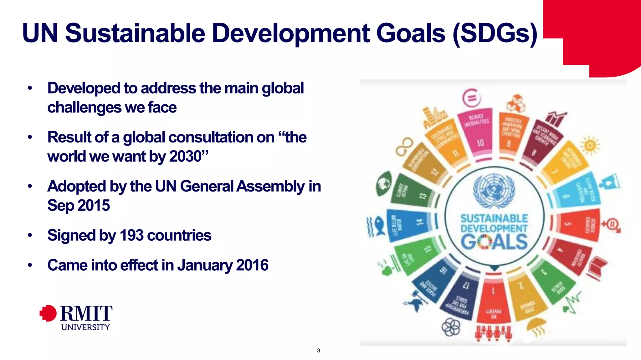 RMIT Sustainable Development Goals (SDGs) Project | PPT