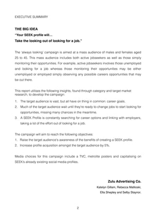 SEEK Campaign Report | PDF