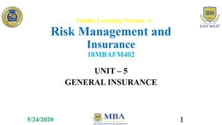 RMI Unit 5 General Insurance. | PPT