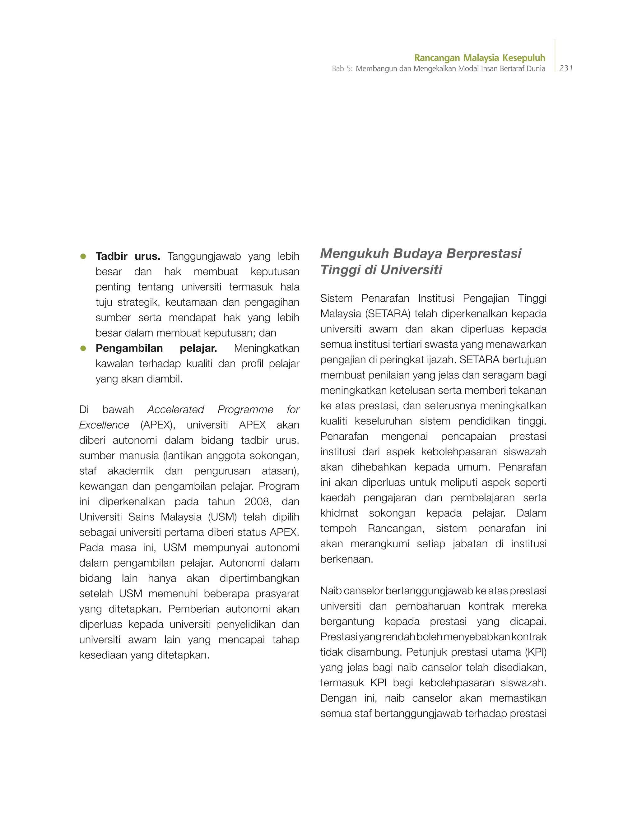 Rancangan Malaysia Ke-10 Bab 5 (Pendidikan) | PDF