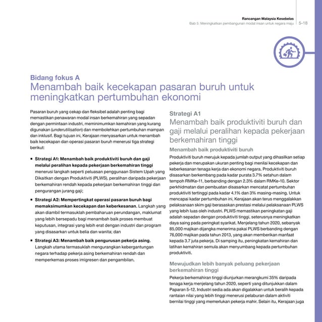 Rancangan Malaysia Ke-11: Bab 5 - Pembangunan Modal Insan | PDF