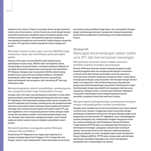 Rancangan Malaysia Ke-11: Bab 5 - Pembangunan Modal Insan | PDF