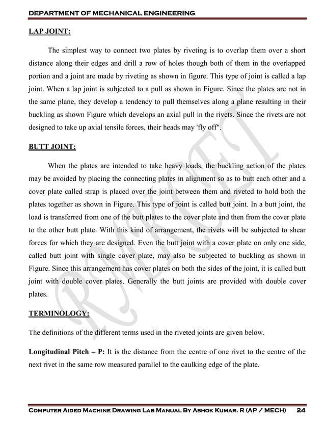 COMPUTER AIDED MACHINE DRAWING LAB MANUAL | PDF | Drawing and Sketching ...