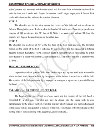 COMPUTER AIDED MACHINE DRAWING LAB MANUAL | PDF