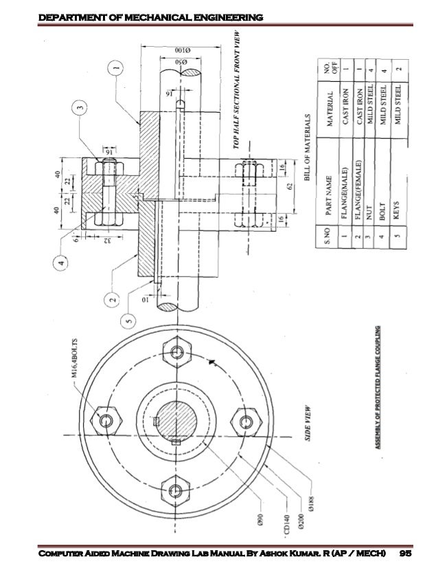 COMPUTER AIDED MACHINE DRAWING LAB MANUAL