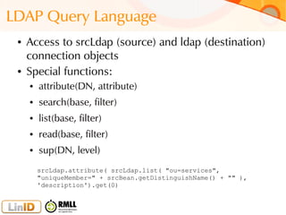 RMLL 2013 - Synchronize OpenLDAP and Active Directory with LSC | PPT