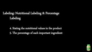 Product: Labeling | PPTX | Nutrition | Healthy Living