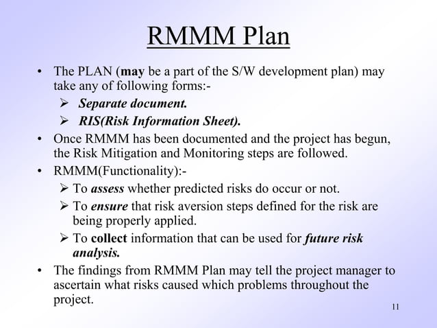 RMMM Plan | PPTX