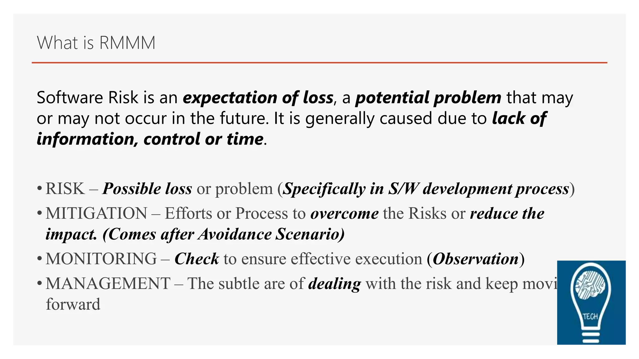 Risk Mitigation, Monitoring and Management Plan (RMMM) | PPTX