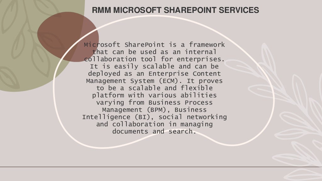 RMM SHAREPOINT SERVICES | PPT