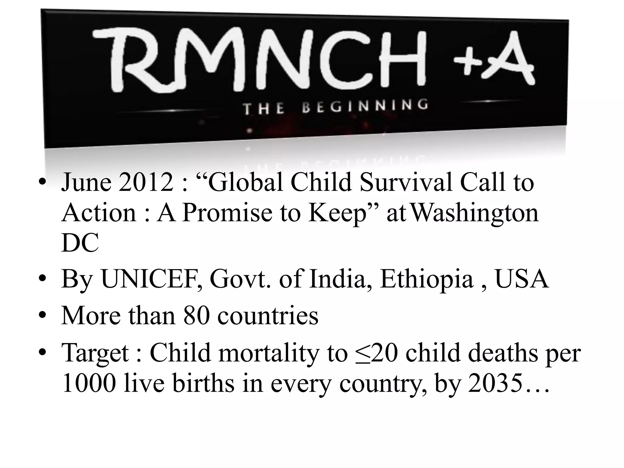 Reproductive, Maternal, Newborn, Child and Adolescent Health RMNCHA | PPTX