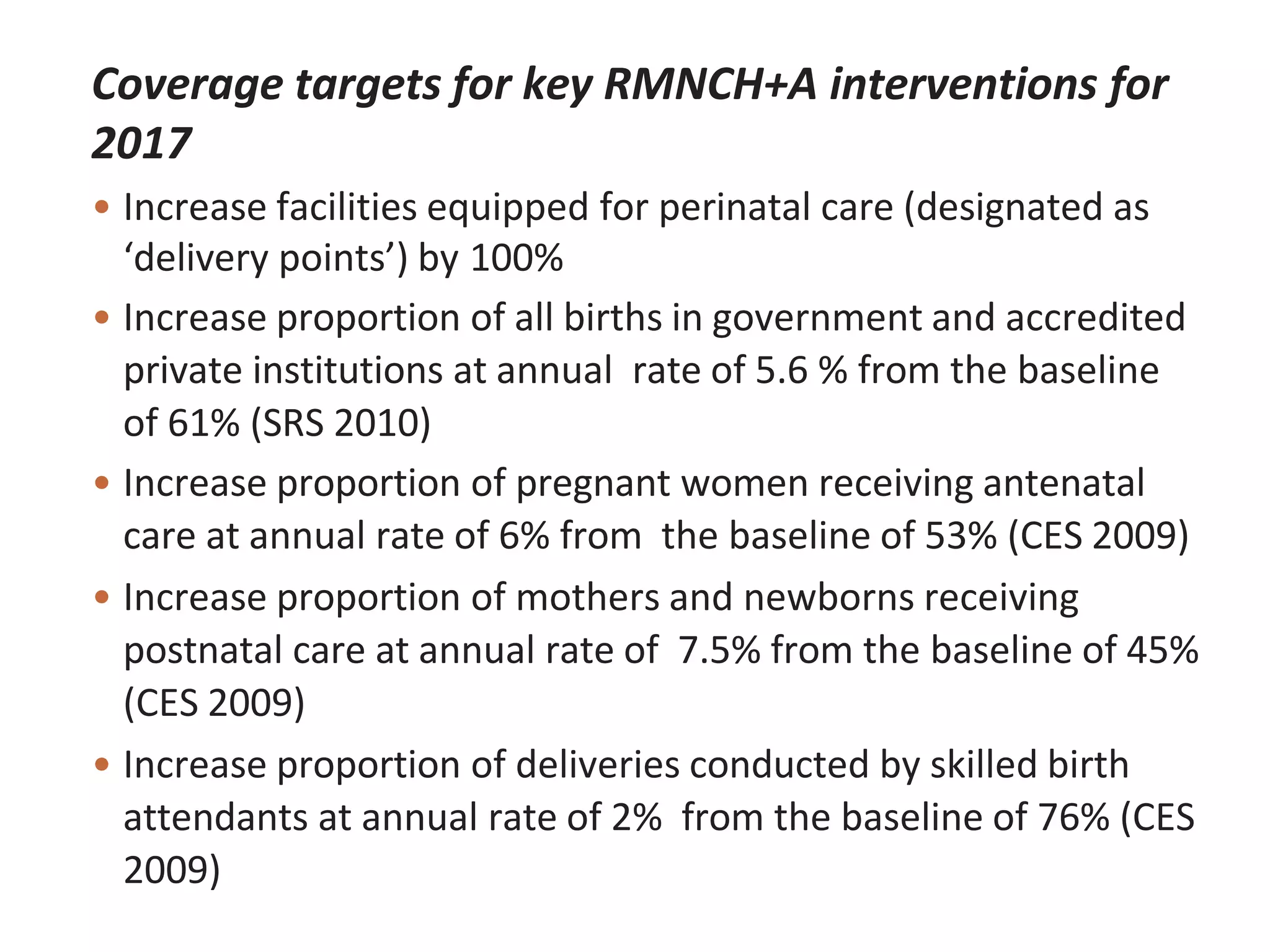 Reproductive, Maternal, Newborn, Child and Adolescent Health RMNCHA | PPTX