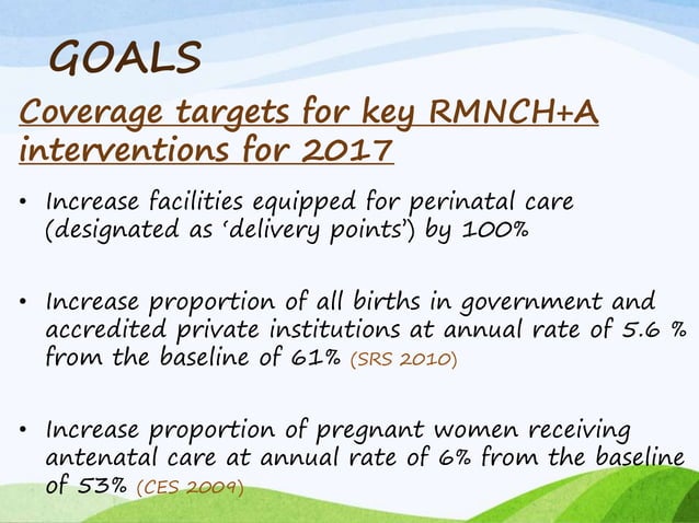 RMNCH+A strategy: Reproductive, Maternal, neonatal, child and ...