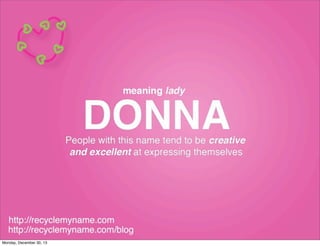 What Does The Name Donna Mean? | PPT