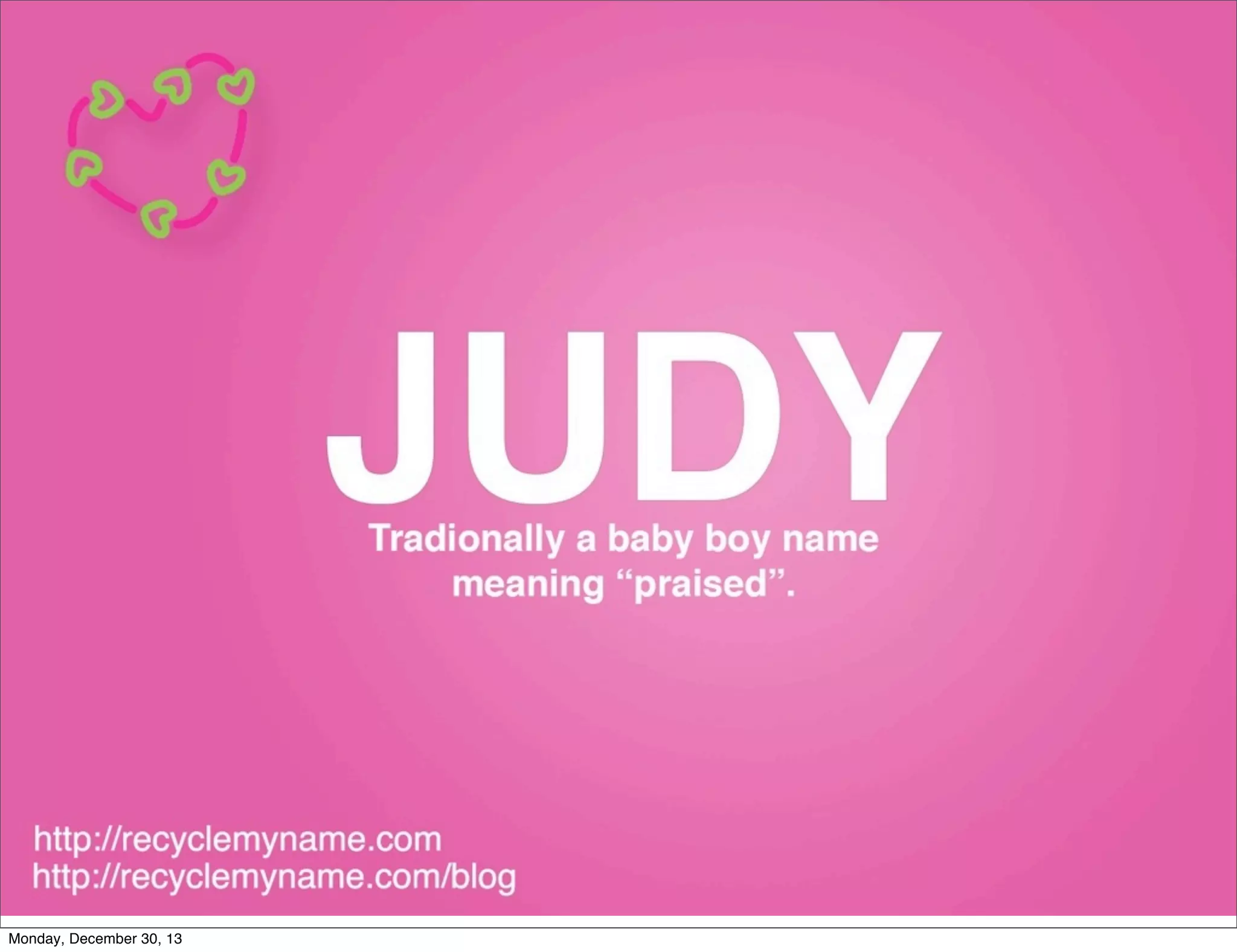 What Does The Name Judy Mean? | PDF