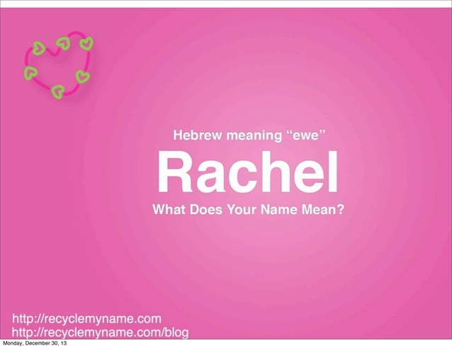What Does The Name Rachel Mean? | PDF