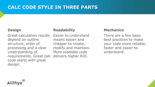 Essbase Calculations: Elements of Style | PPTX