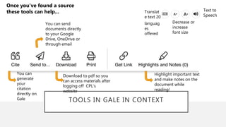 Using Gale In Context: Biography Instructional Presentation | PPTX ...