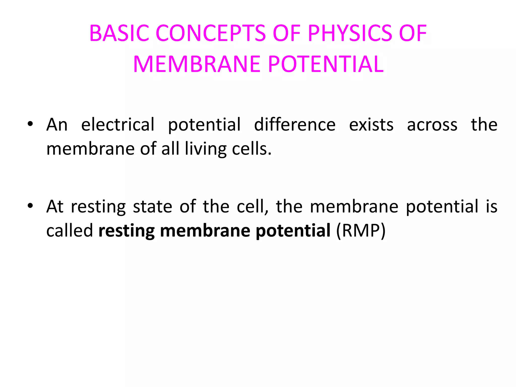 Resting membrane potential | PPTX