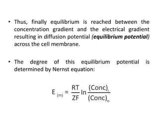Resting membrane potential | PPTX