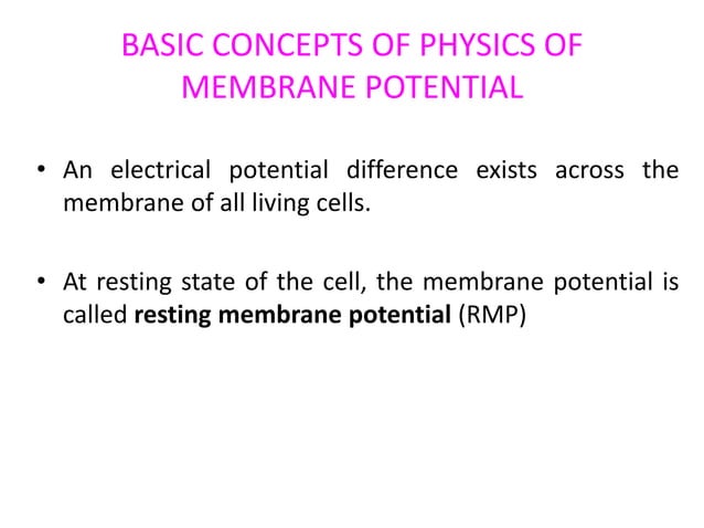 Resting membrane potential | PPTX